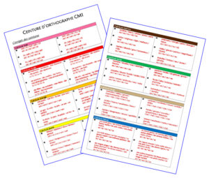 Ceintures d'orthographe CM1 - Chez Monsieur Paul