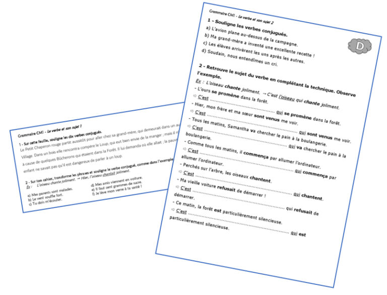 Le verbe et son sujet - Chez Monsieur Paul