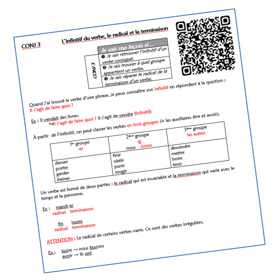 Le verbe et son infinitif - Chez Monsieur Paul