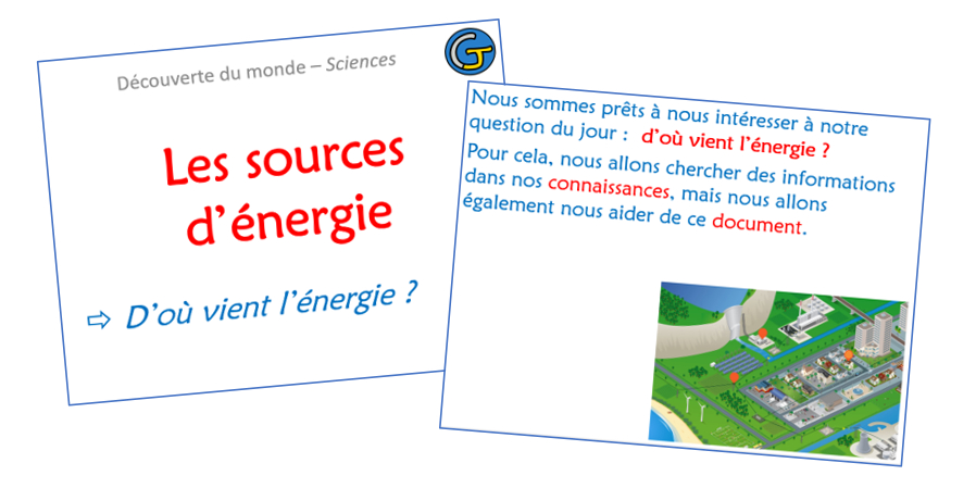 Les sources d'énergie - Chez Monsieur Paul