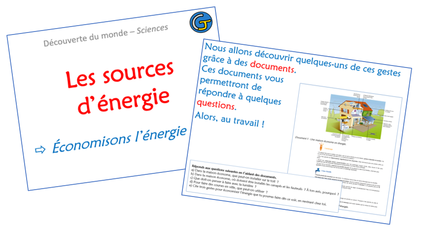Les sources d'énergie - Chez Monsieur Paul